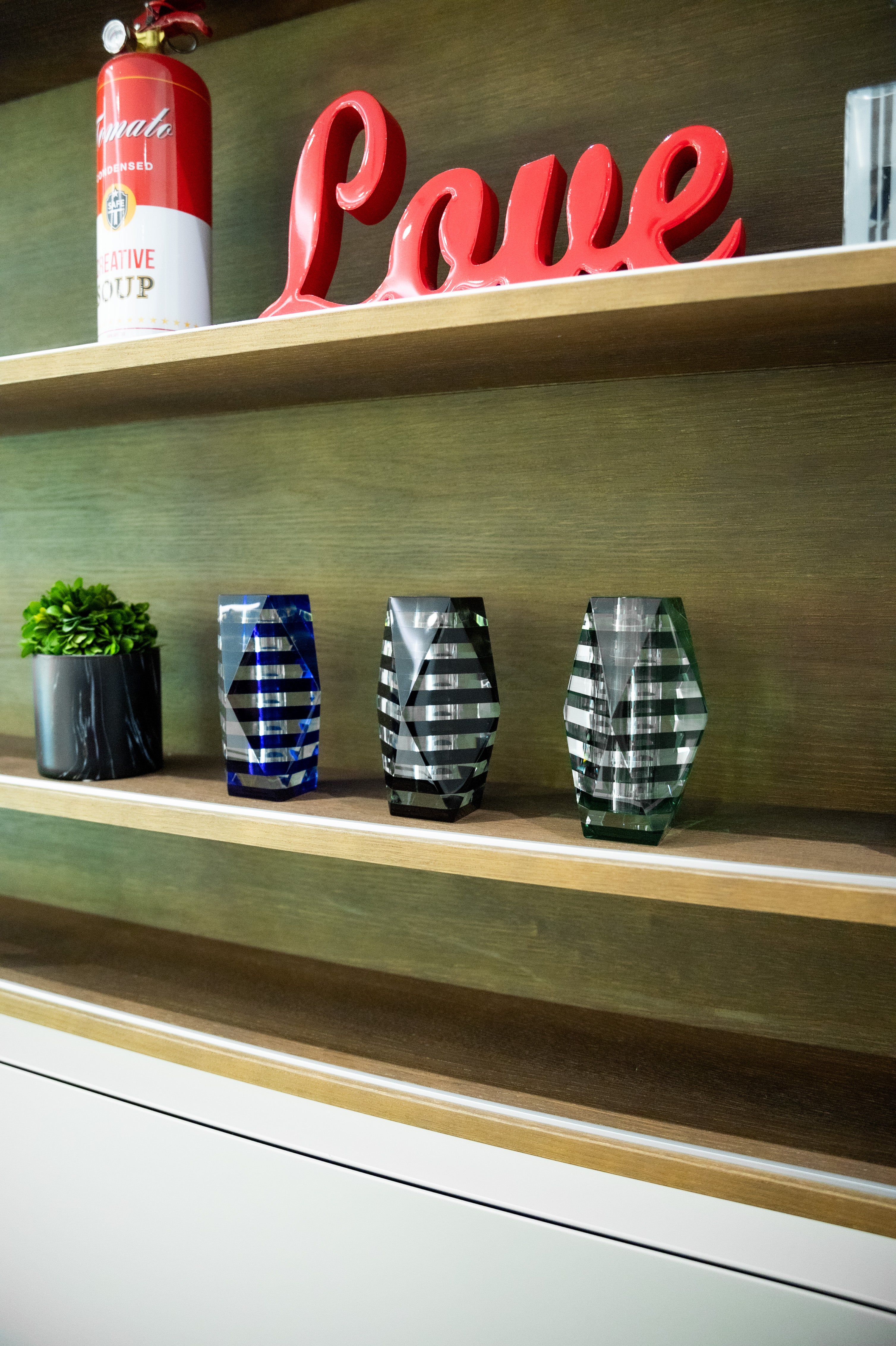 Centerpiece Glass Flower Vase Small | Stripes – Carol Rose Home Decor